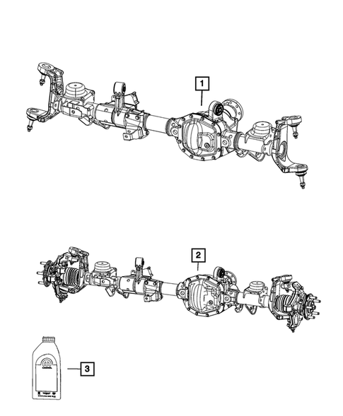 Front Axle Assembly for 2023 Jeep Wrangler | Mopar Wholesale Store