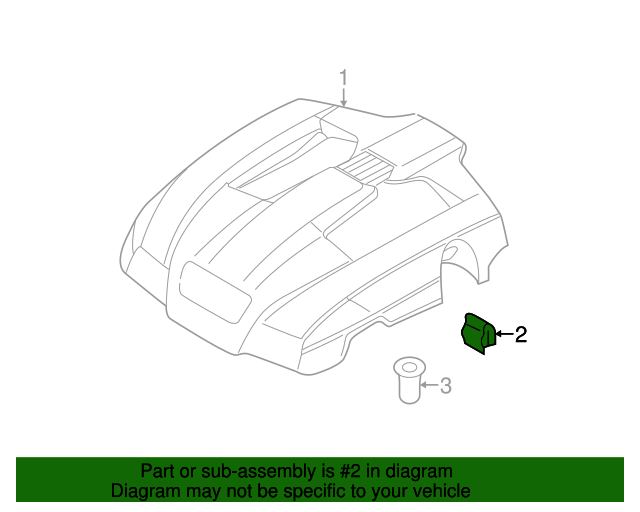 Genuine Porsche Engine Cover Clip for 2011-2018 Porsche | OEM Part# N ...