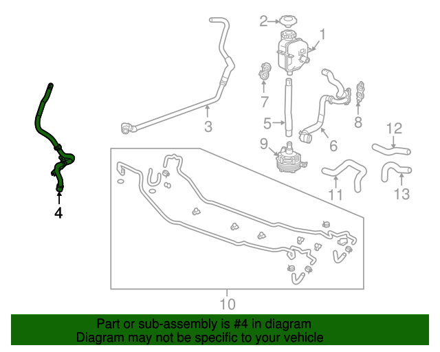 2016 Chevrolet Volt Drive Motor Control Module Radiator Outlet Hose ...