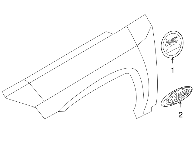 05113554AA - Nameplate - 2008-2017 Jeep | Mopar Parts Canada