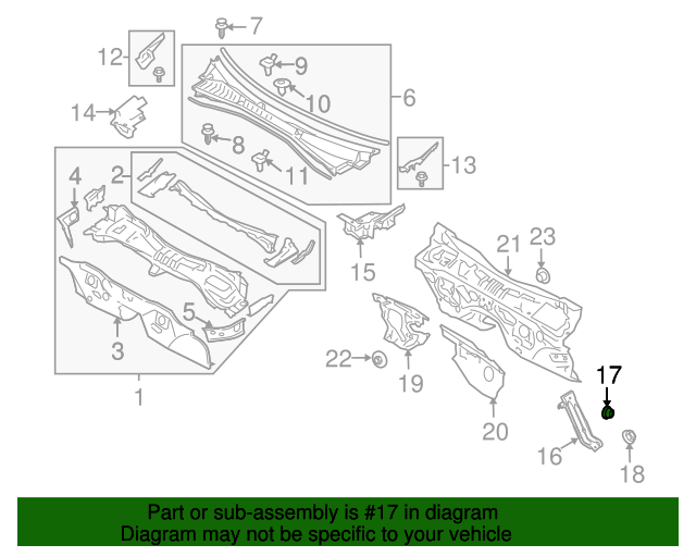 2005-2014 Subaru Foot Rest Nut 909205048 | Subaru Parts Plus