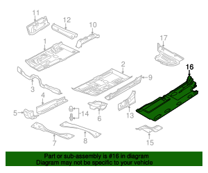 3C8-825-202-A - Floor Pan Splash Shield 2008-2014 Volkswagen ...