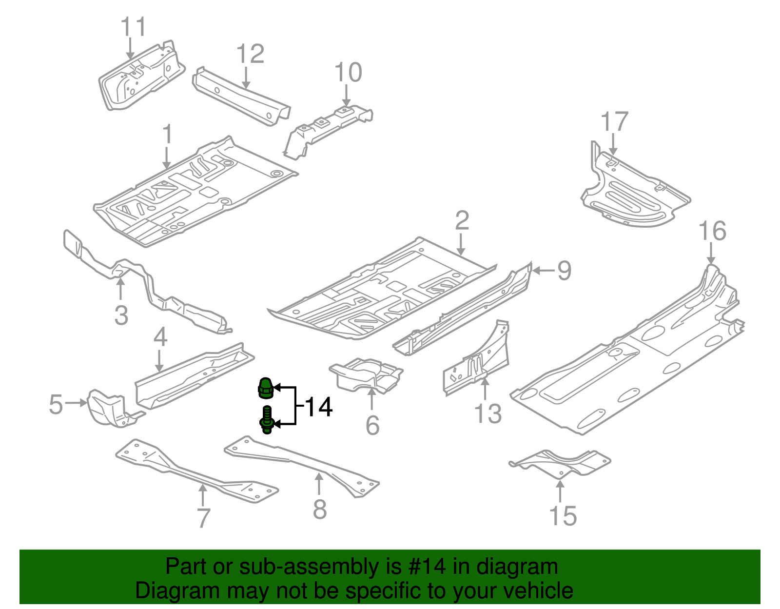 2006-2024 Volkswagen Uniside Mount Bolt WHT-000-869 | OEM Parts Online