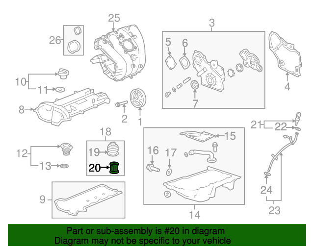 2010-2017 GM Engine Oil Filter Only 19260345 | GM Parts Center