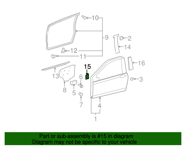 75752-52020 - Front Molding - 2007-2011 Toyota Yaris | OEM Genuine ...