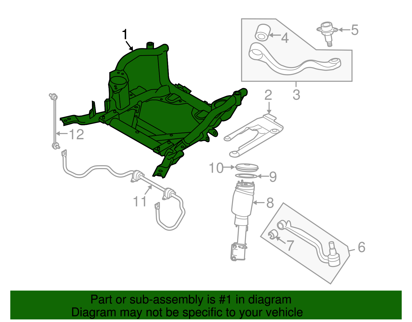 2003-2009 Land Rover Range Rover | Engine Cradle | LR016967 | Express ...