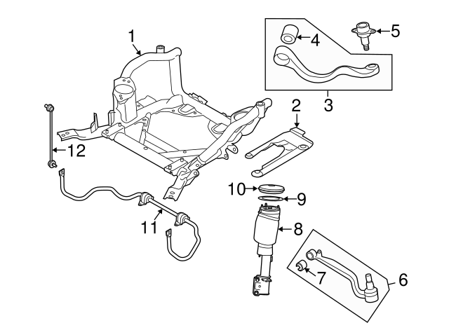LR018344 - Upper Control Arm - 2003-2012 Land Rover Range Rover ...