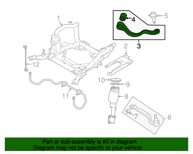 Genuine OEM Upper Control Arm Part# LR018344 Fits 2003-2012 Land Rover ...