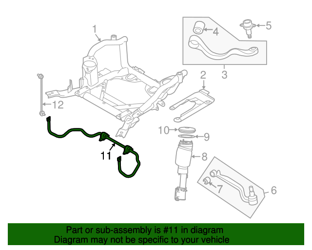 Genuine Stabilizer Bar for 2006-2012 Land Rover Range Rover | Land ...