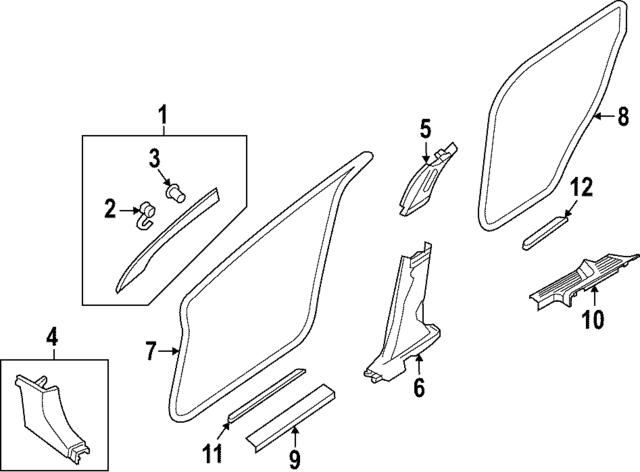 2022-2024 Nissan Pathfinder Front Sill Plate 769B4-6TA0A | TascaParts.com