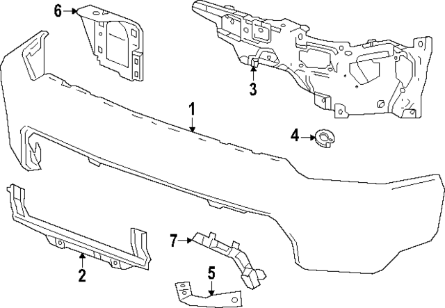2024 GM (Replaces 84568470) Front Passenger Side Bumper Impact Bar ...