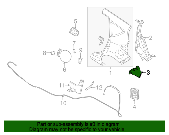 G8117-3WCAA - Lower Extension 2014-2019 Nissan Versa Note | Nissan ...