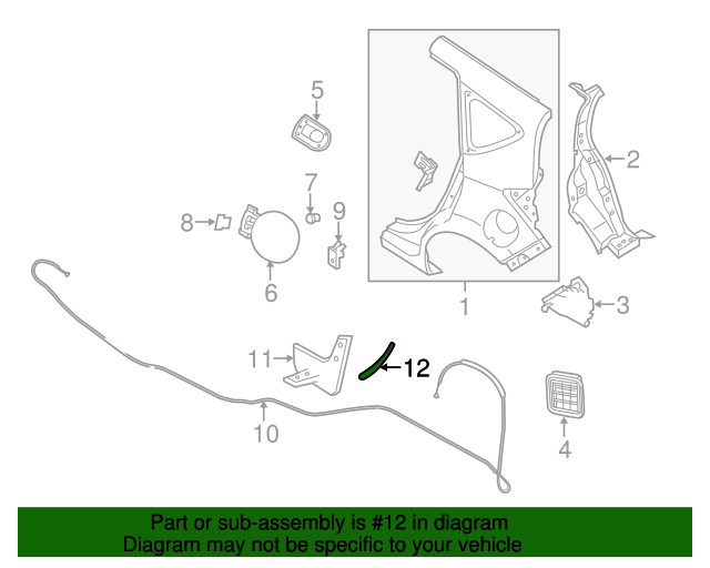 2014-2019 Nissan Versa Note Stone Guard - Driver's Side (LH) 78817 ...