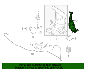G8114-3WCMA - Tail Lamp Pocket 2014-2019 Nissan Versa Note | Nissan ...