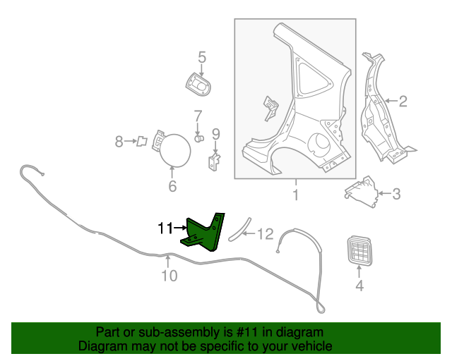 93882-9MB0A - Deflector - 2015-2019 Nissan Versa Note | Conicelli ...