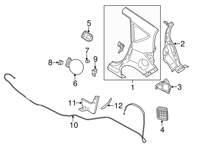 93882-9MB0A - Deflector - 2015-2019 Nissan Versa Note | Conicelli ...