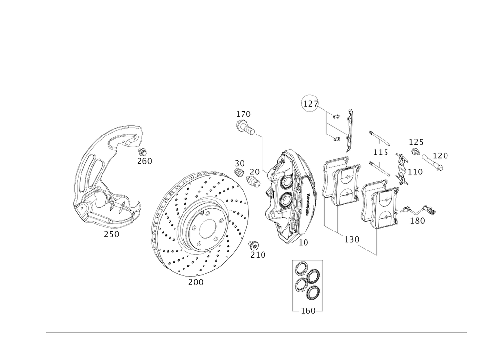 222-421-26-12 - Disc Brake Rotor Front 2014-2021 Mercedes-Benz ...
