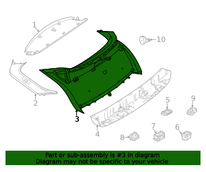 167-740-25-00-9051 - Lift Gate Trim 2021-2023 Mercedes-Benz | Mercedes ...