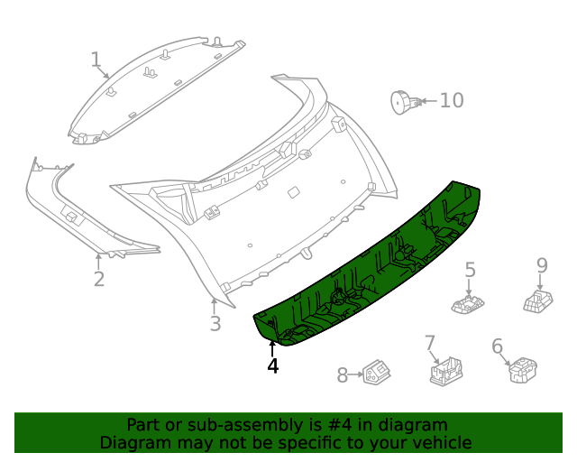 2021-2024 Mercedes-Benz Liftgate Trim 167-740-28-00-9051 | AutoNation Parts