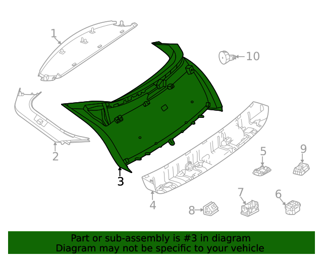 167-740-25-00-9051 - Lift Gate Trim 2021-2023 Mercedes-Benz | Mercedes ...