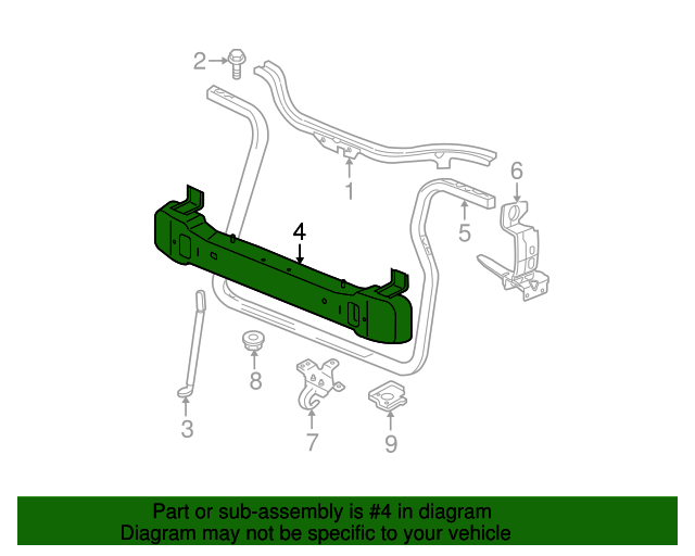 2005-2010 Jeep Lower Cross-Member 5166082AB | TascaParts.com