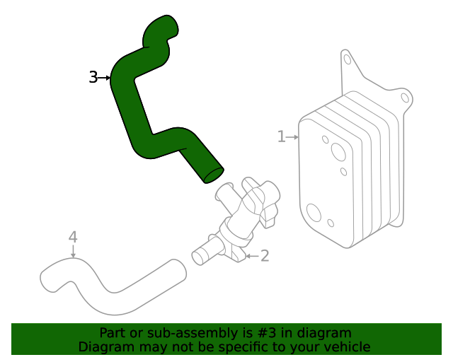 43169-2N150 - Automatic Transmission Oil Cooler Hose - 2021-2023 Kia ...