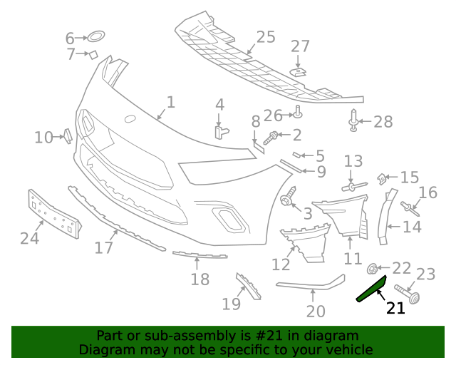 2020-2021 Mercedes-Benz A 35 AMG® Side Spoiler 177-885-43-04 | MB OEM Parts