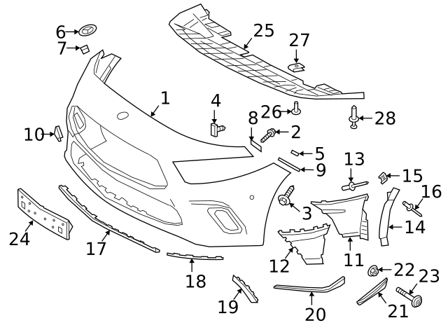 177-885-93-00 - Center Molding 2020-2021 Mercedes-Benz | Mercedes-Benz ...