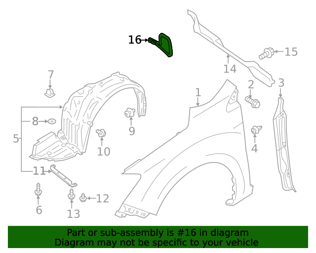 2018-2023 Subaru Crosstrek Insulator 59131FL020 | Subaru Parts Store