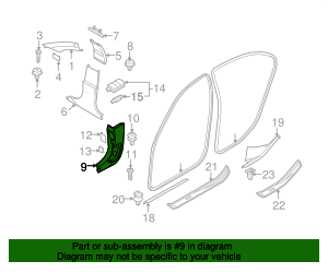 Genuine BMW 51-43-7-069-424 | Kick Panel | FREE Shipping on Most Orders ...