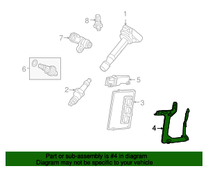 37821-R53-A00 - Bracket, Engine Control Module - 2013-2015 Honda ...