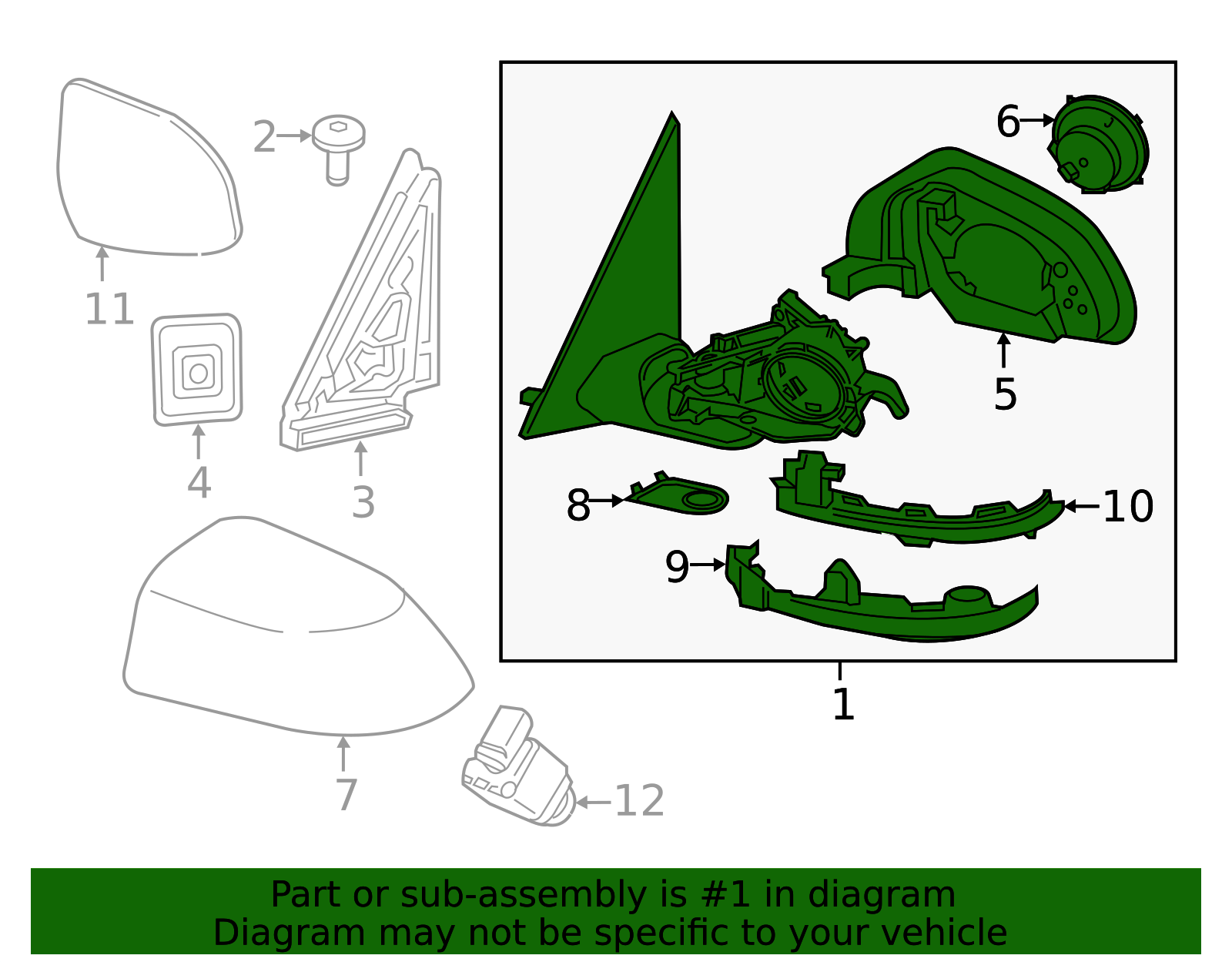 Genuine BMW 51-16-8-738-382 | Mirror Assembly | FREE Shipping on Most ...