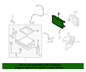 2018-2020 Genesis G80 Monitor Assembly Front Avn 96525-B1100 | QuirkParts
