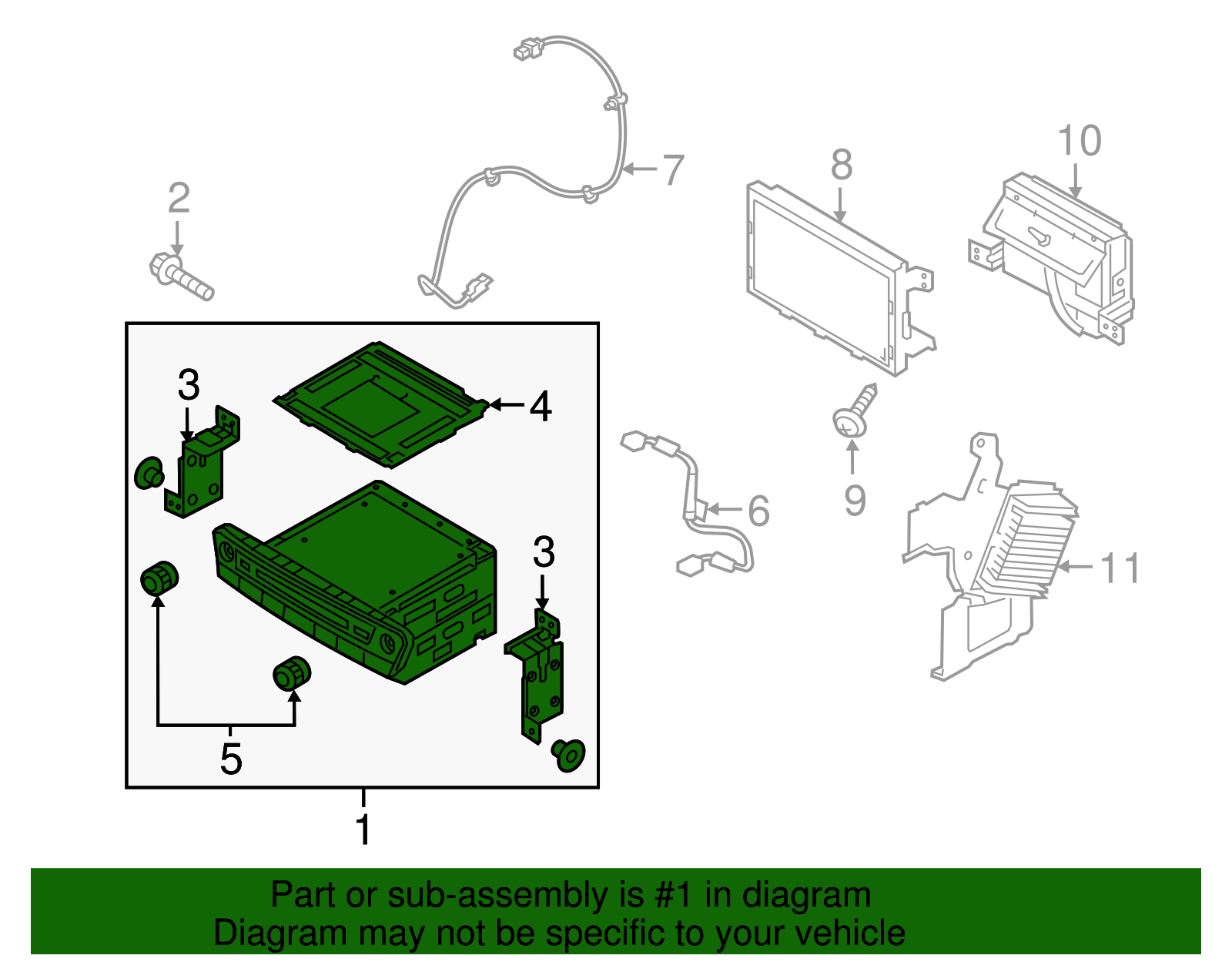 2018-2019 Genesis G80 Head Unit Assembly Avn 96560-B1EB0-4X | QuirkParts
