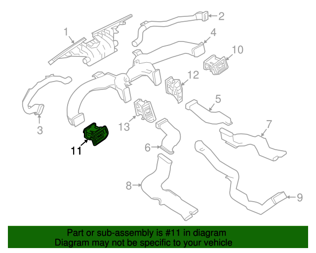 Air Vent Grille - Nissan (68761-EZ00A) | TascaParts.com