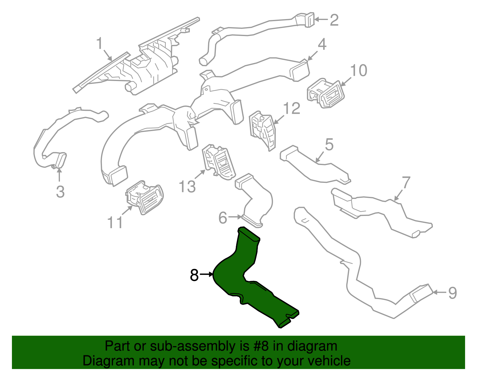 2016-2024 Nissan Rear Duct 27833-EZ00A | Sullivan Brothers Nissan