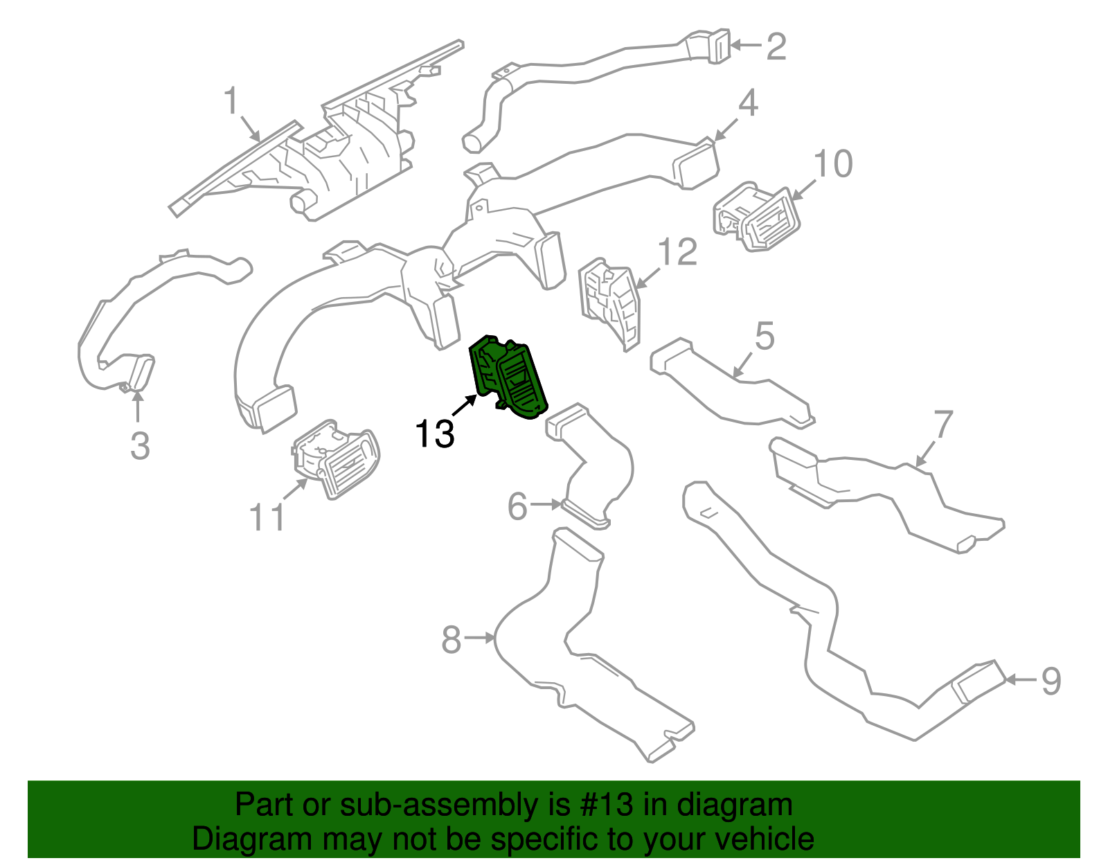 2016-2021 Nissan Air Vent Grille 68751-EZ00A | Sullivan Brothers Nissan