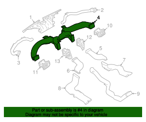 2016-2023 Nissan Center Duct 27860-9FV0A | Temecula Nissan Parts