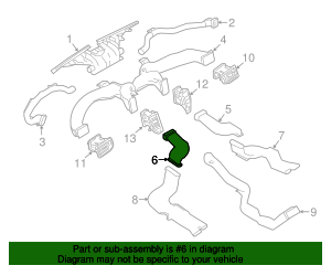 2016-2024 Nissan Floor Duct 27831-EZ00A | Nissan Parts OEM