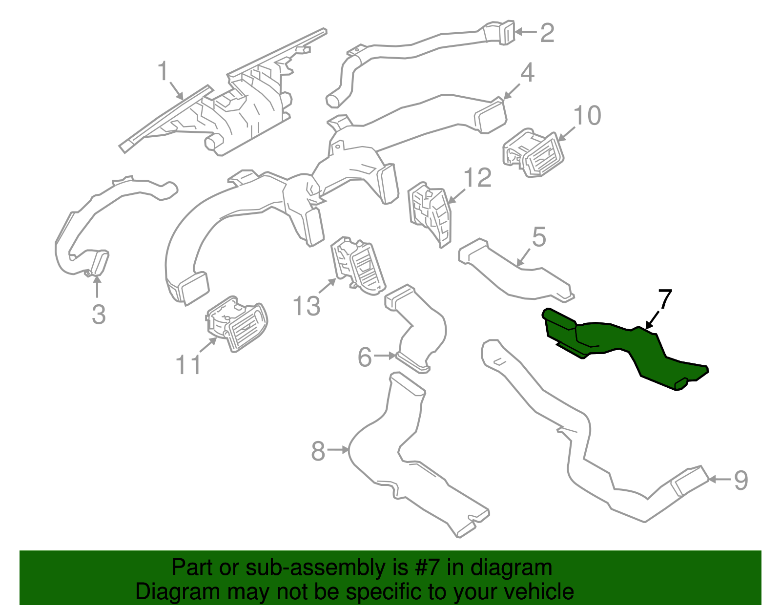 2016-2024 Nissan Rear Duct 27832-EZ00A | Burien Nissan Parts