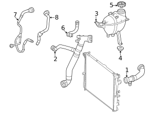 167-501-71-00 - Radiator Coolant Hose 2021-2024 Mercedes-Benz ...