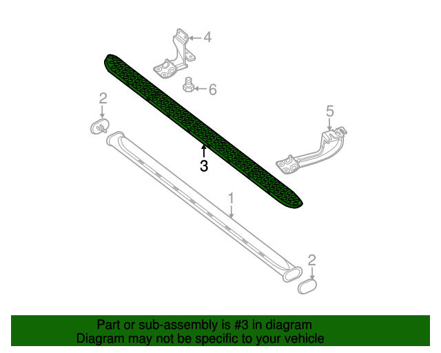 2006-2011 Ford Ranger Step Pad 6L5Z-16490-CA | TascaParts.com