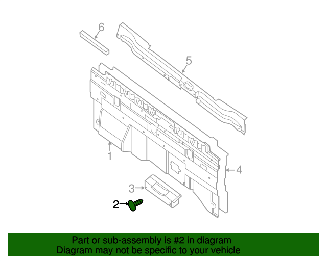 2008-2015 Nissan Titan Back Panel Trim Clip 01553-0119U | TascaParts.com