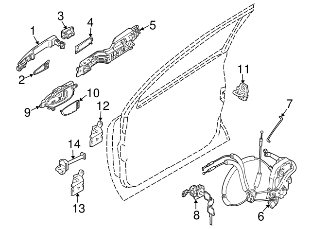 80501-1AA0A - Lock Actuator 2009-2014 Nissan Murano | Nissan Parts ...