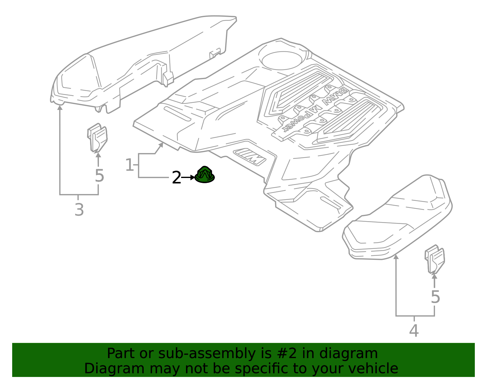 13717593466 - 2010-2025 BMW Engine Cover Insert (13-71-7-593-466) | BMW ...