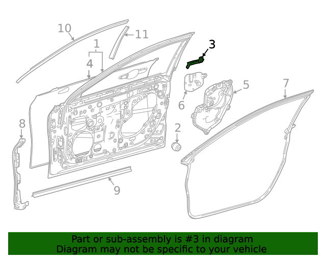 2021-2023 Toyota Mirai Door Shell Seal 67851-62010 | Toyota Parts Center