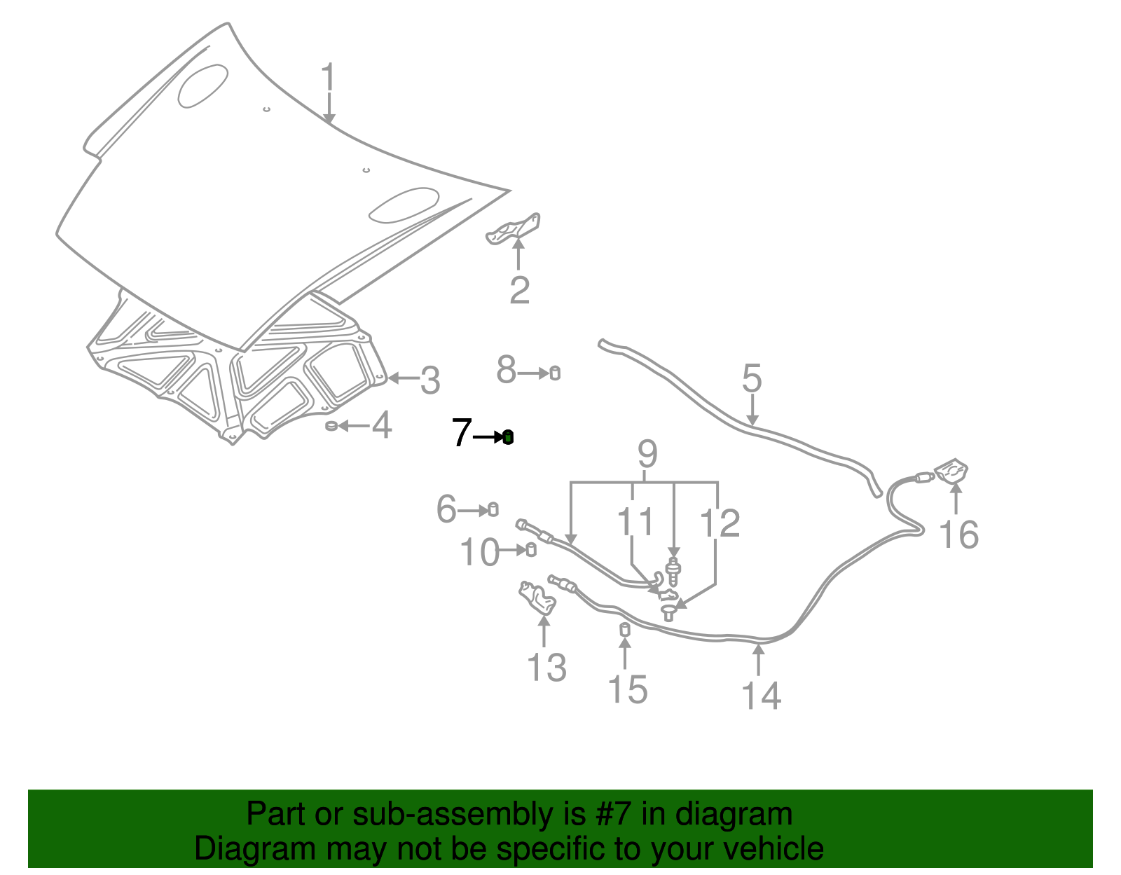 MR473473 - Trunk Lid Bumper 1991-2024 Mitsubishi | Mitsubishi Direct Parts