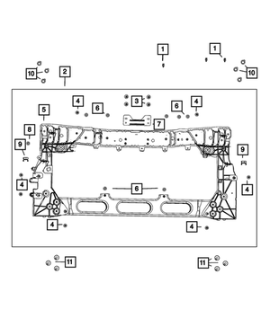 2022-2023 Jeep Radiator Closure Panel 68563708AA | Mopar eStore