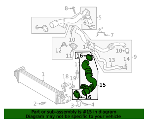 L1MZ-6F073-C - Inter-Cooler Hose 2020-2024 Ford | Online Ford Parts Catalog