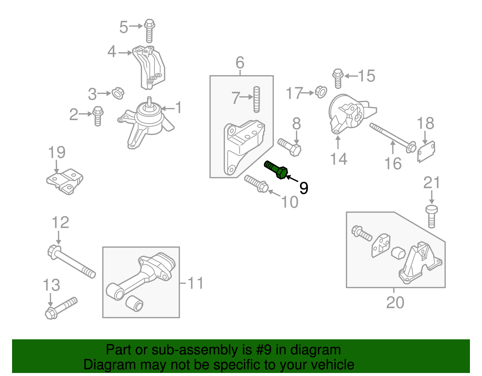 21481-2G000 - Side Mount Bolt 2011-2022 Kia | Kia.Parts Store